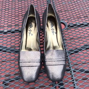 Lanvin | Shoes | Lanvin Block Heel Textured Olive Green 85m L Heel ...